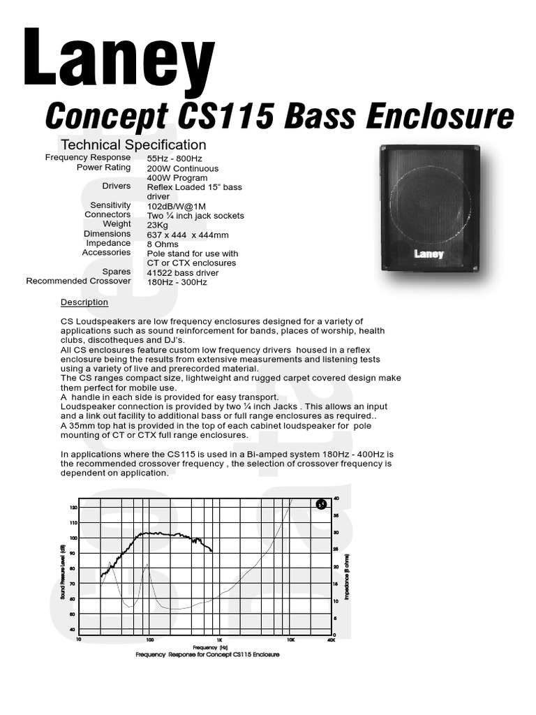 Laney CSrange | PDF | Loudspeaker | Electrical Engineering