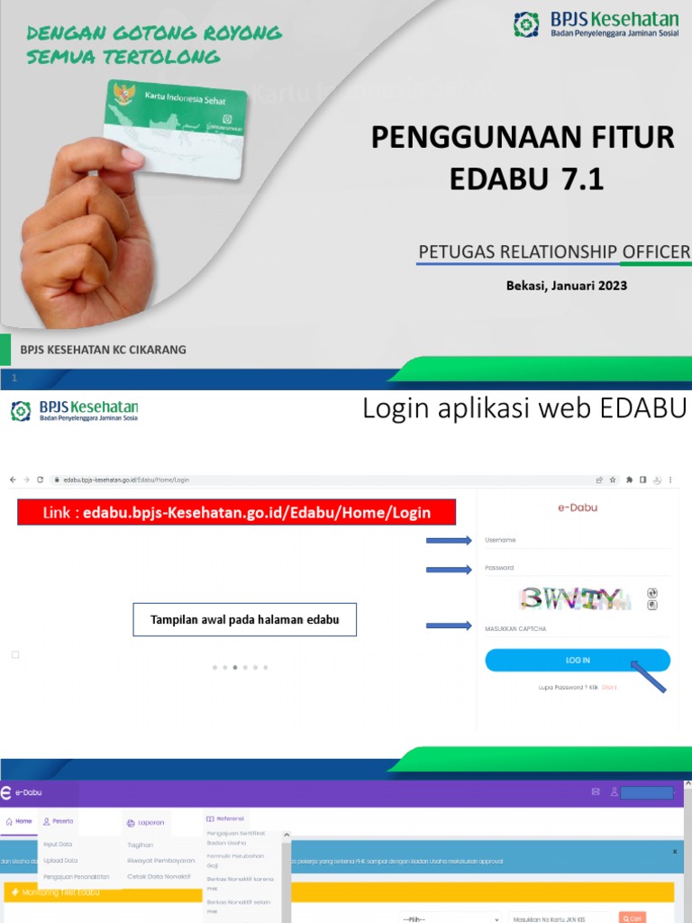 Panduan Penggunaan EDABU 7.1 BPJS | PDF
