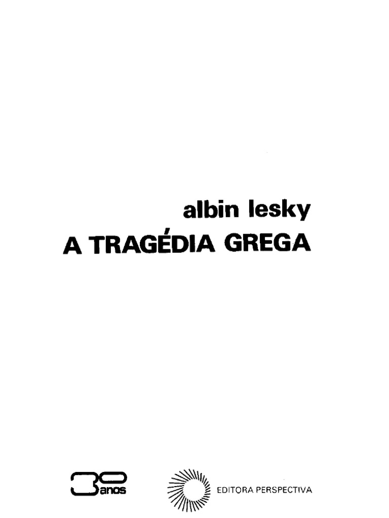 LESKY, Albin. Do Problema Do Trágico | PDF