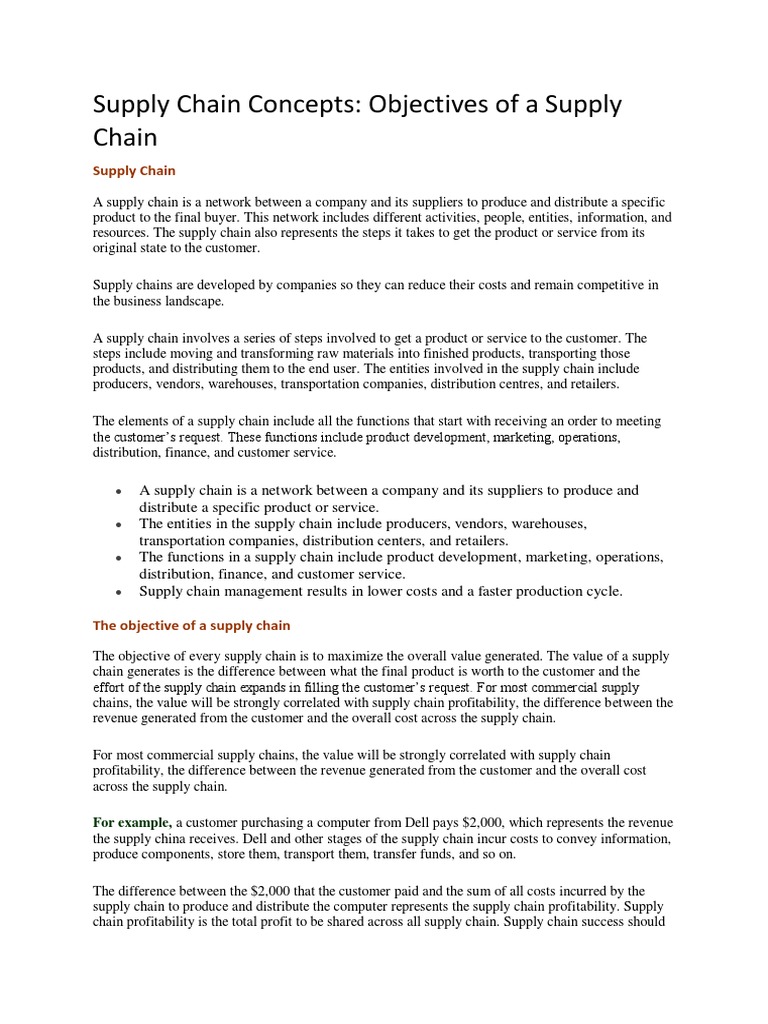 SCM - Unit-1 | PDF | Logistics | Supply Chain