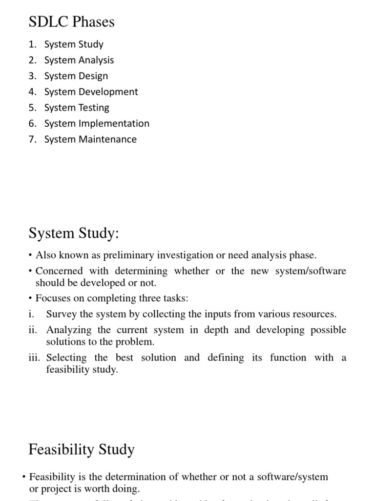 SDL C Phases | PDF | Feasibility Study | System