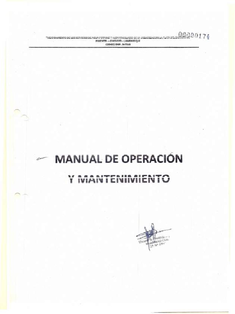 Manual de Operación y Mantenimiento de Redes | PDF | Alcantarillado | Agua