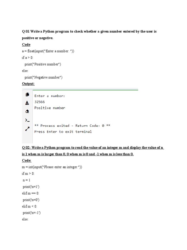 Q 01 Write A Python Program To Check Whether A Given Number Enter By 2941