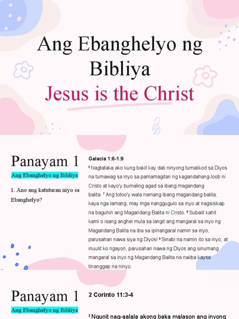 Ebanghelyo Ng Biblia Pdf