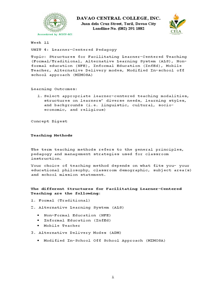 Week 11 Reading Materials | PDF | Teaching Method | Teachers