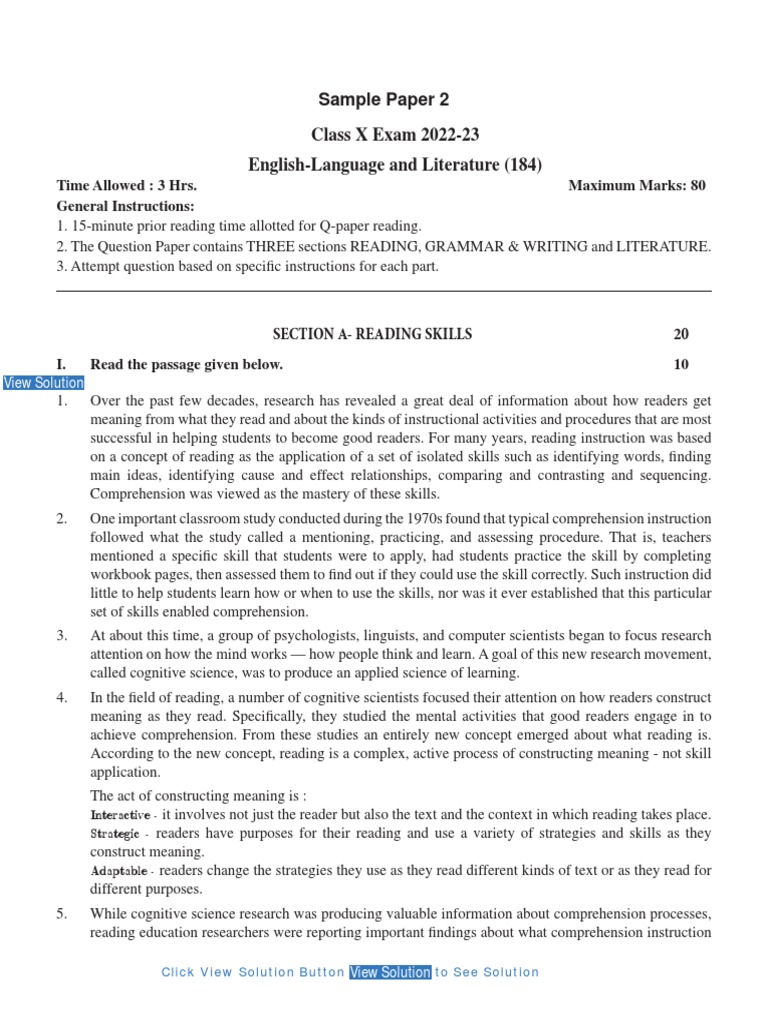 Understanding Reading Comprehension: An Analysis of Effective ...