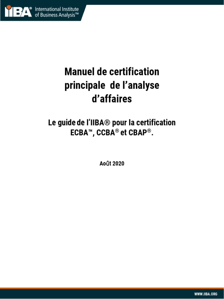 Core Ba Certification Handbook | PDF | Affaires