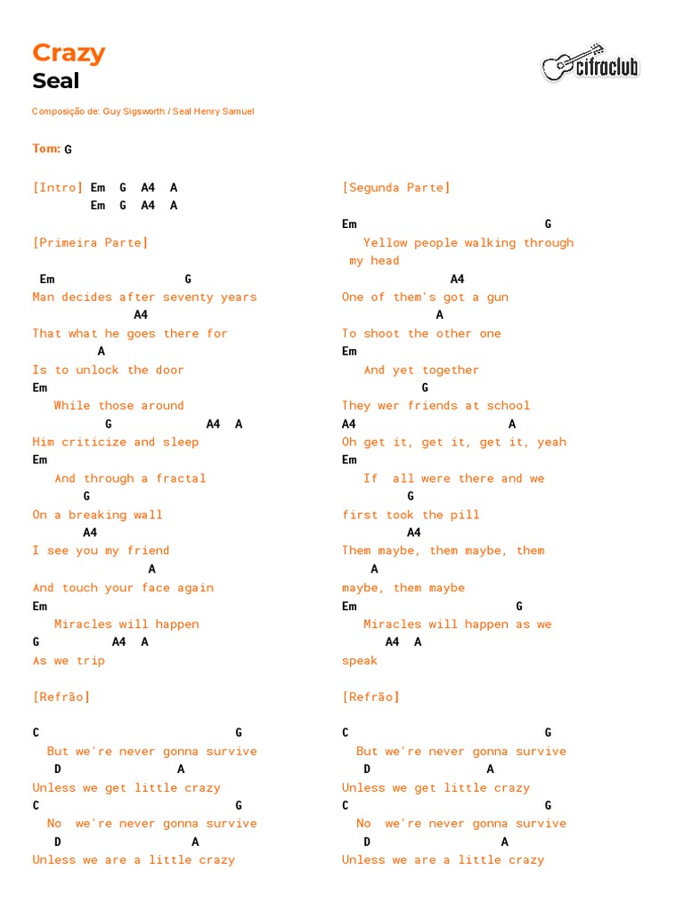 Cifra Club - Seal - Crazy | PDF