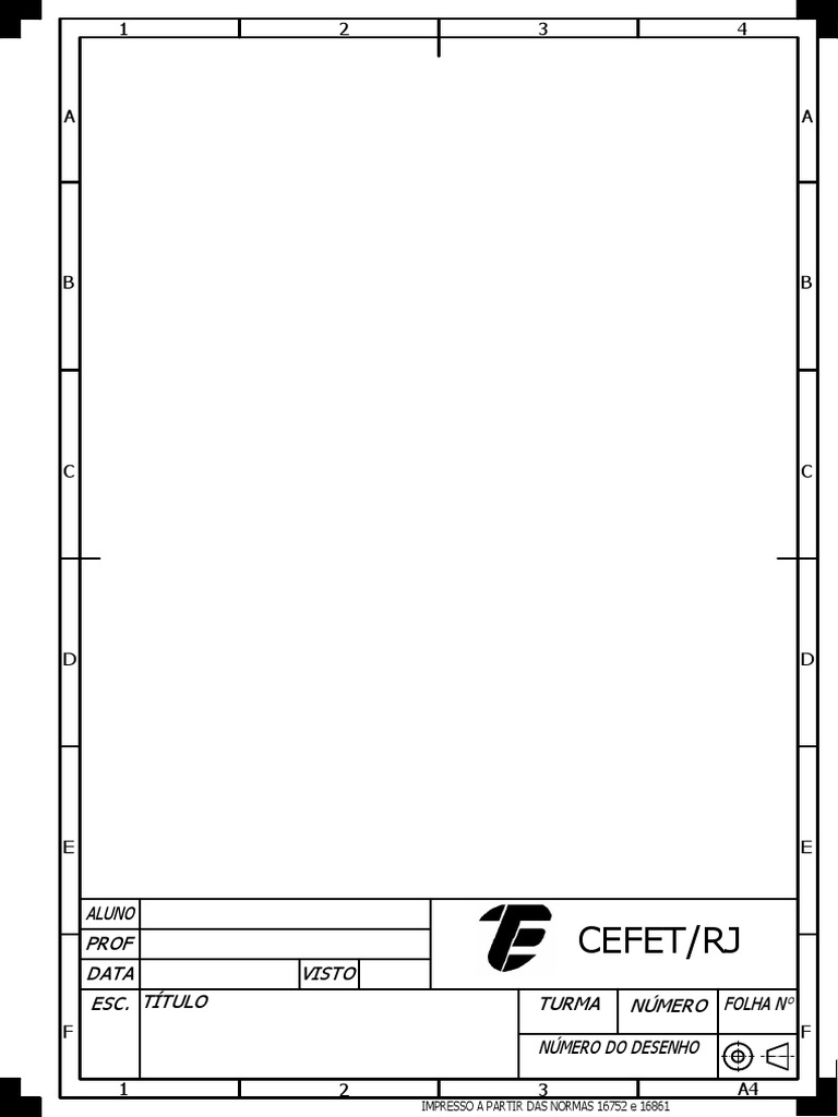 Folha de Desenho Técnico A4 | PDF