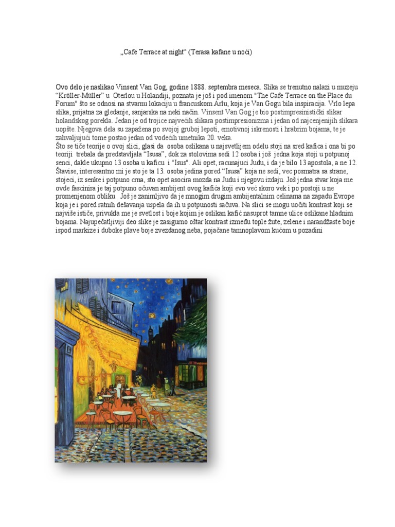Cafe Terrace at Night | PDF