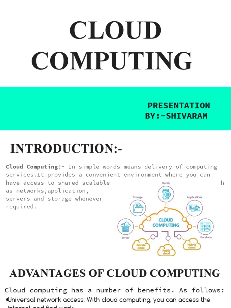 Benefits of Cloud Computing Explained | PDF