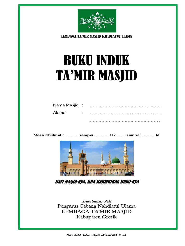Buku Induk Ta'Mir Masjid Ltmnu | PDF