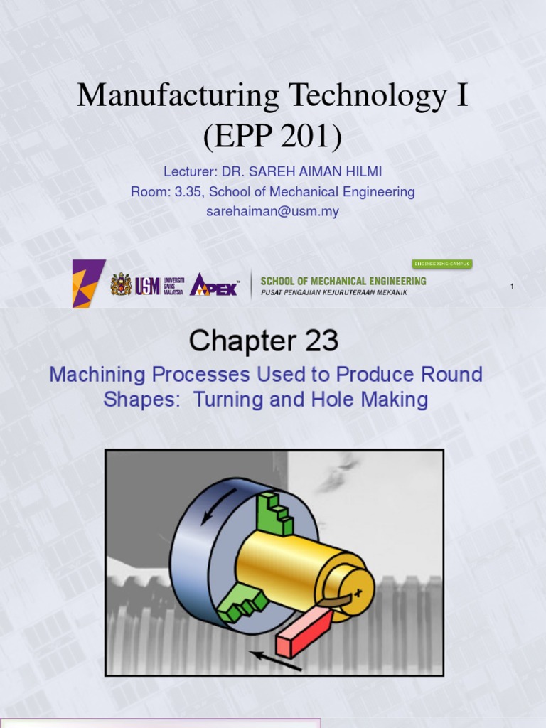 Ch23 Machining Processes Turning and Hole Making2 | PDF | Machining | Tools