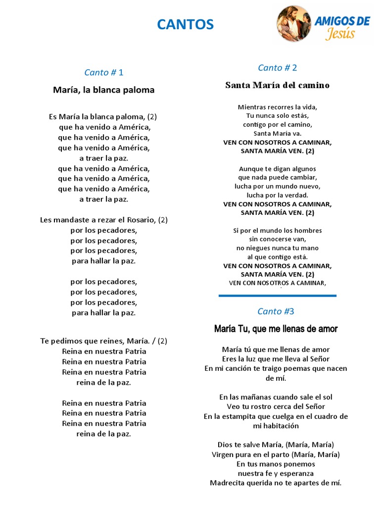 Cantos Mes de Maria | PDF | María, madre de Jesús | Oración