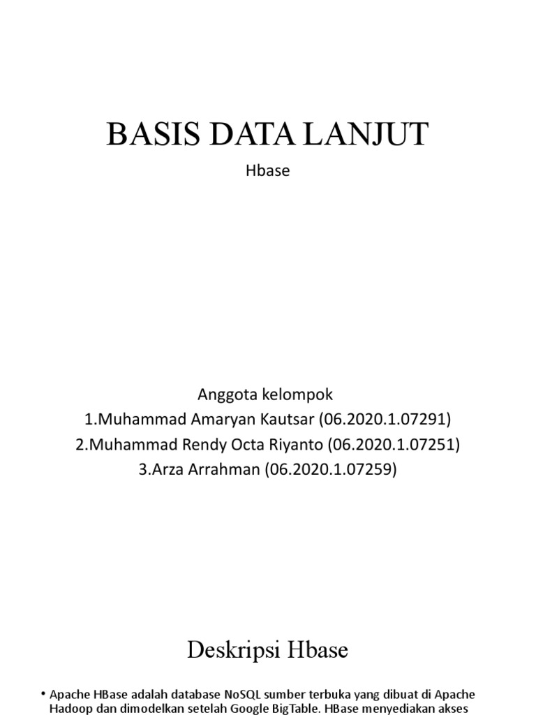 Tugas Kelompok Basis Data Lanjut | PDF