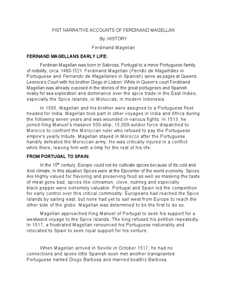 Magellan's Historic Circumnavigation Journey | PDF | Age Of Discovery