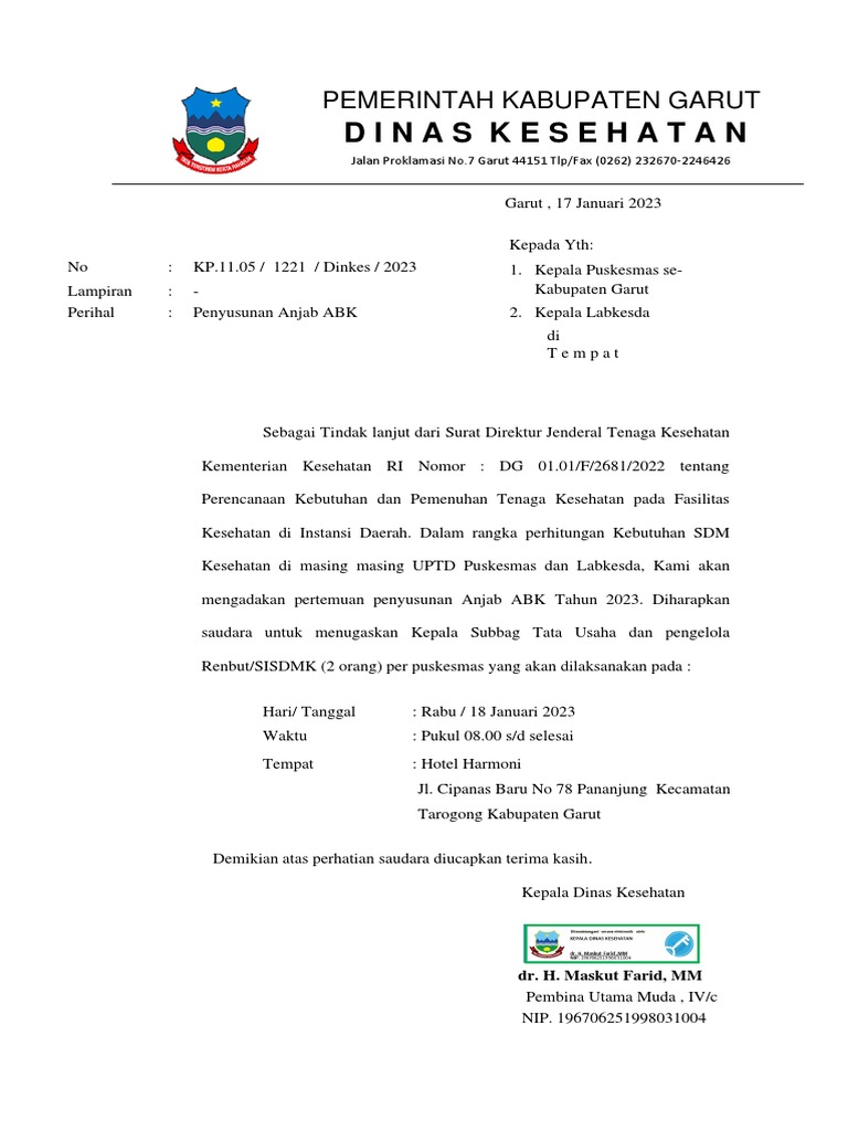 Undangan Pertemuan Renbut Puskesmas 1 Sign Pdf