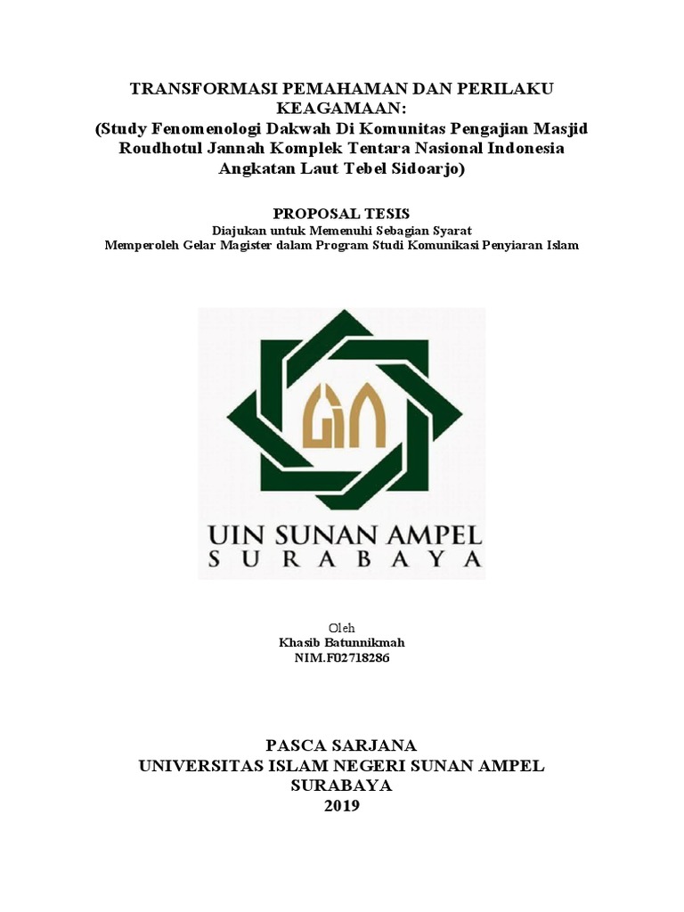 Sampul Proposal Tesis | PDF