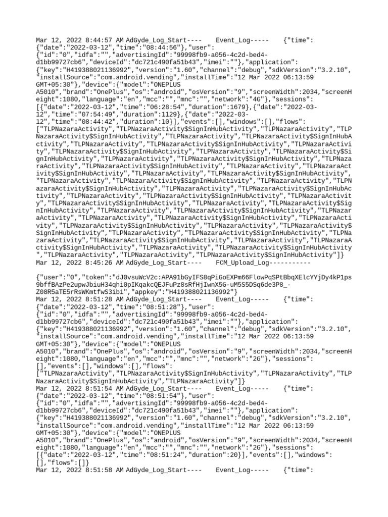 Logs | PDF | Android (Operating System) | Microsoft Windows