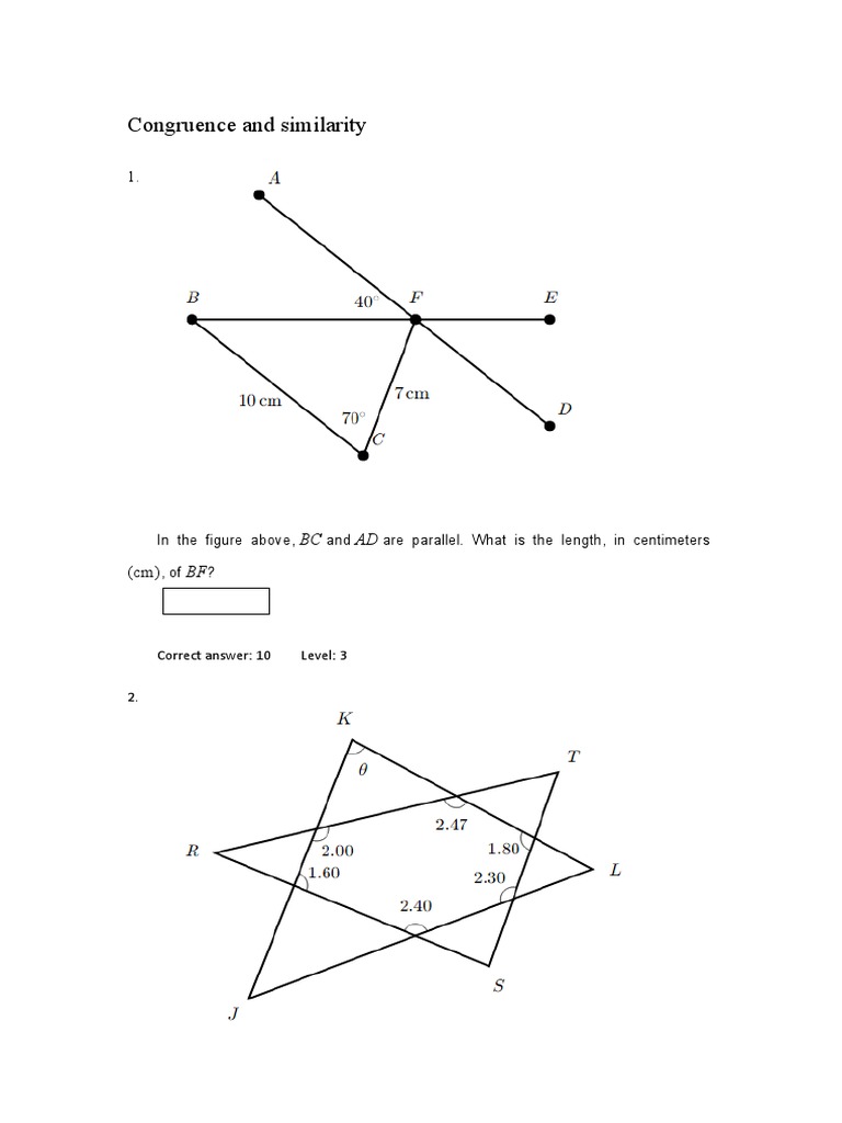 Congruence and Similarity | PDF | Triangle | Geometric Shapes