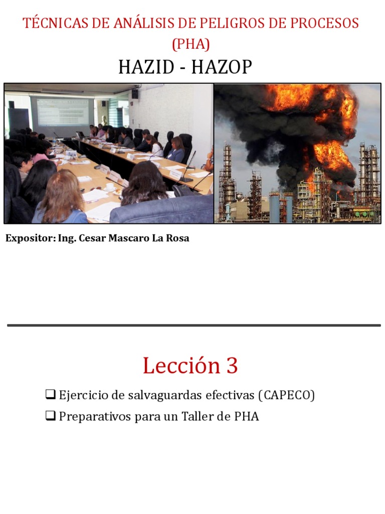 Lección #3 PHA HAZID HAZOP | PDF | Software | Información
