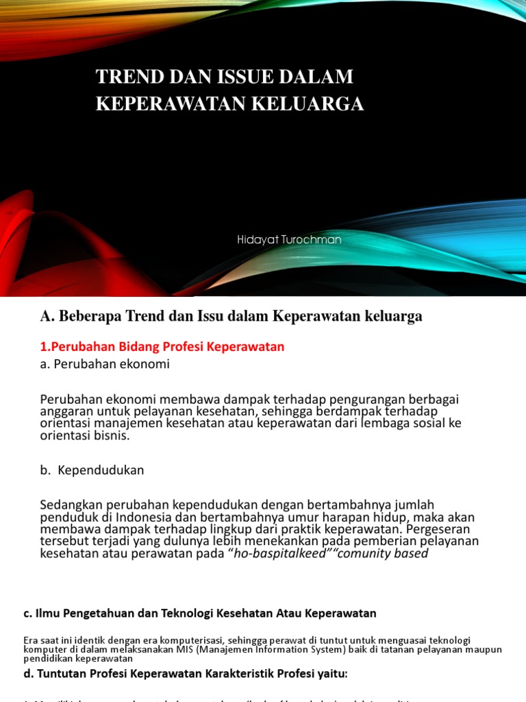 Trend Dan Issue Dalam Keperawatan Keluarga | PDF