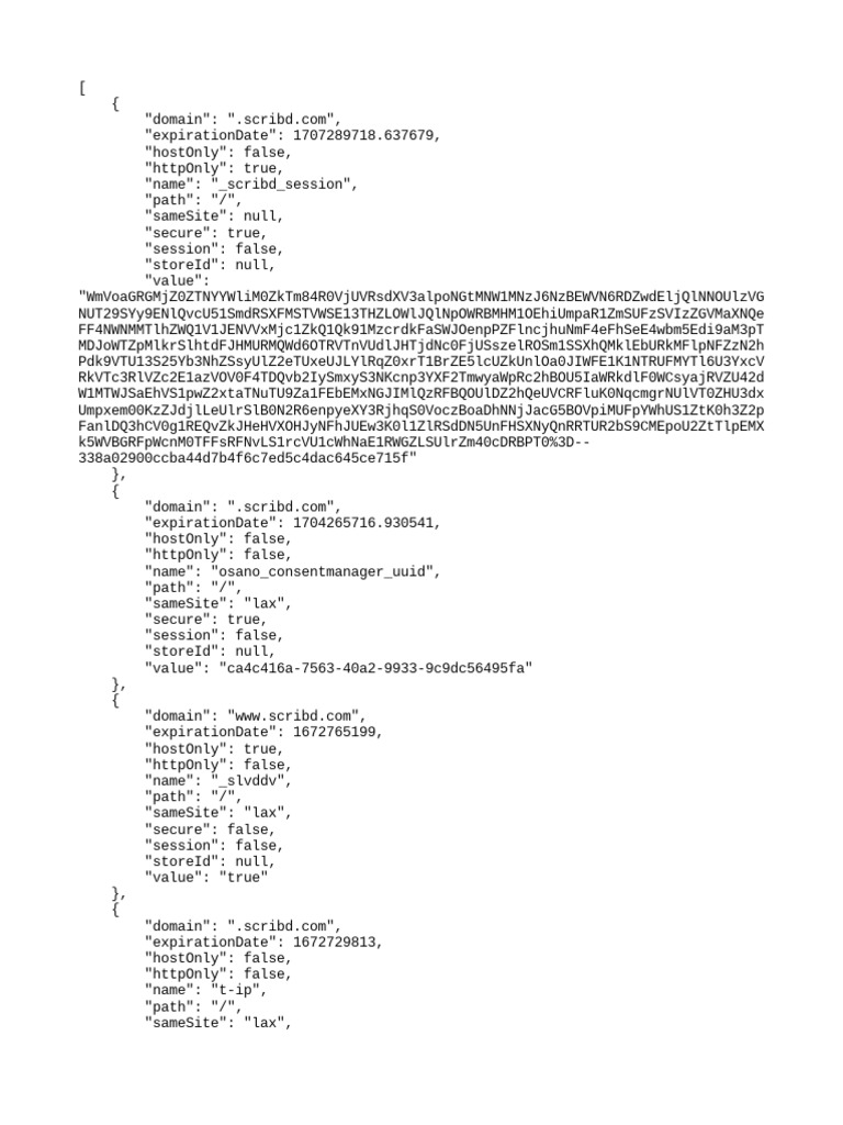 Scribd Cookies | Download Free PDF | Http Cookie | Sql