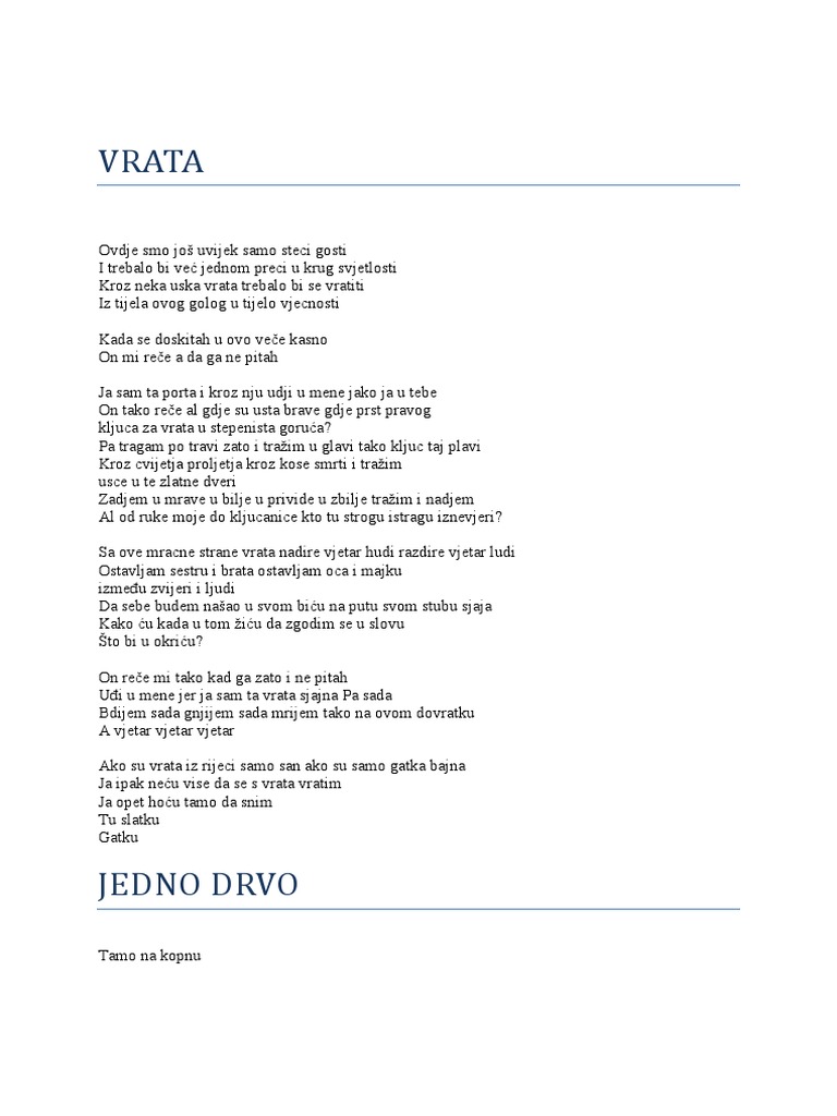 Mak Dizdar Pozija | PDF