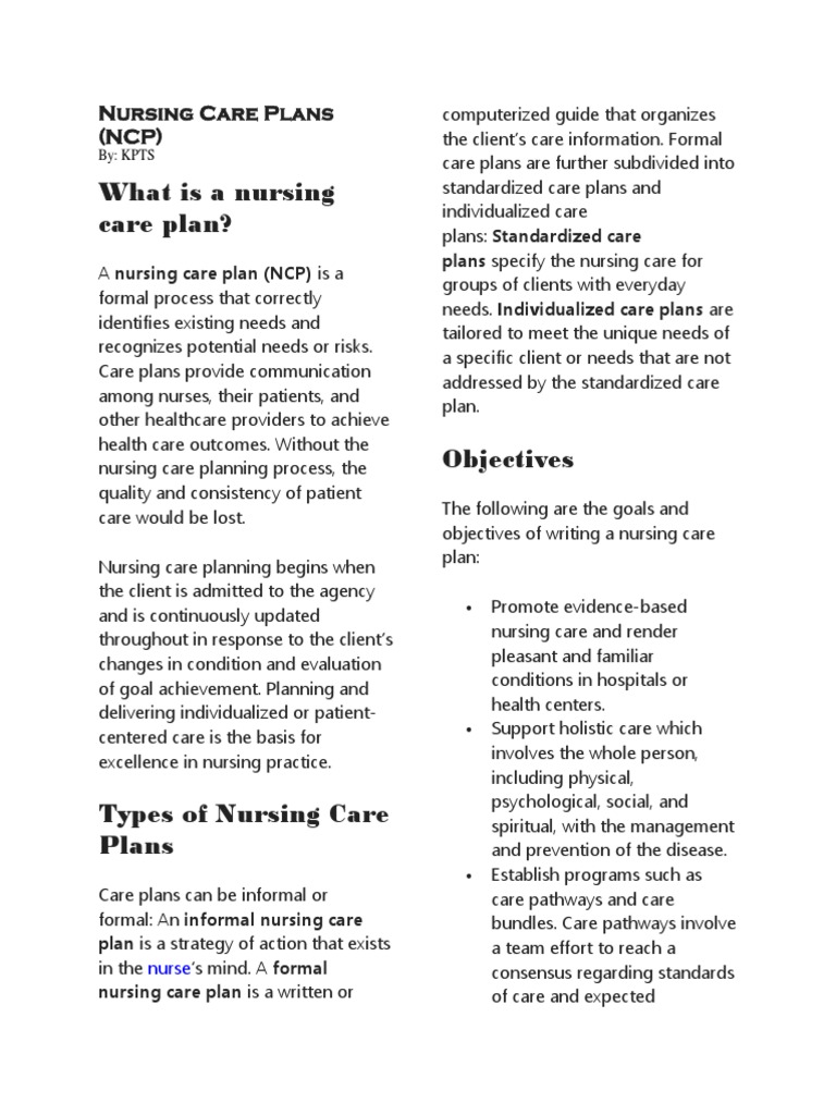 Nursing Care Plans | PDF | Nursing | Medical Diagnosis