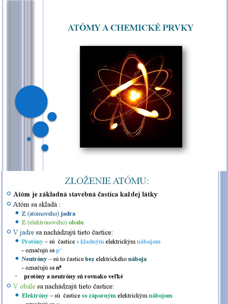 AtÃ My A Chemickã© Prvky | PDF