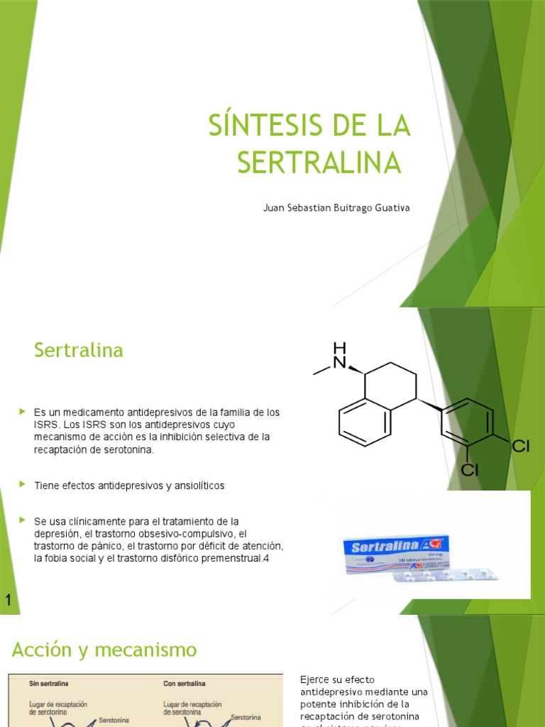 Mecanismo y síntesis de sertralina | PDF | Antidepresivo | Tratamientos ...
