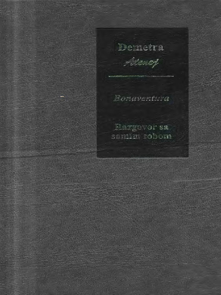 Razgovor Sa Samim Sobom - Sv. Bonaventura - Knjiga | PDF Razgovor Sa Samim Sobom - Sv. Bonaventura - Knjiga | PDF
