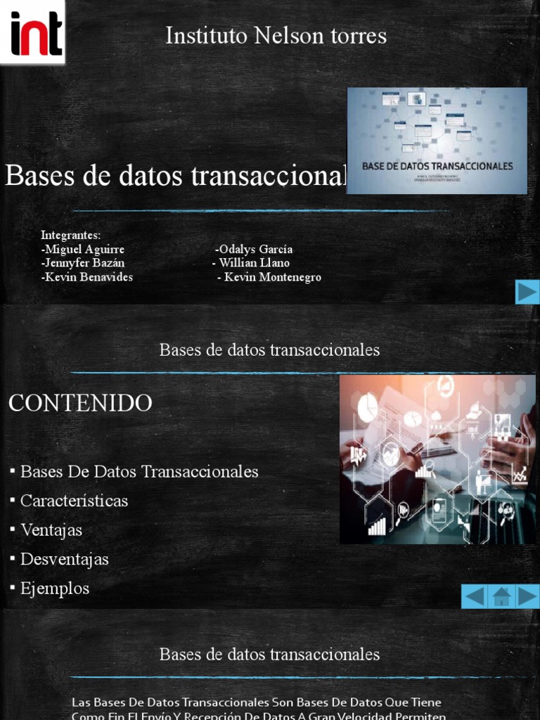 Bases de Datos Transaccionales | PDF | Bases de datos | Ciencias de la Información