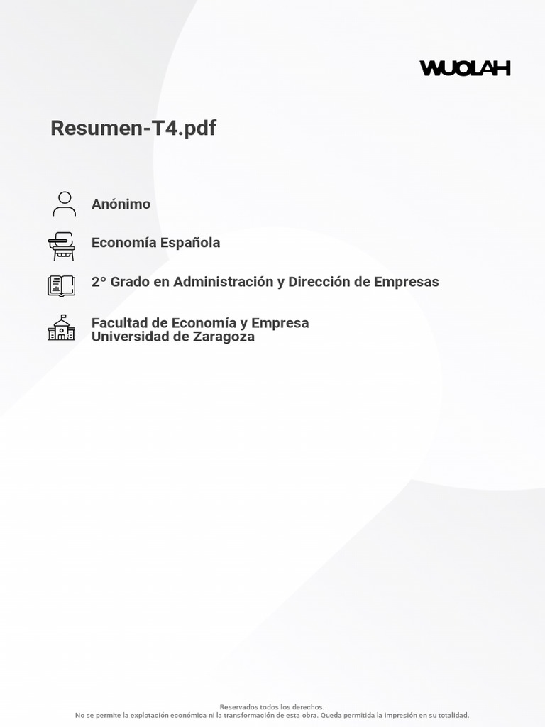 Wuolah Free Resumen T4 | PDF | Balance de pagos | Economias