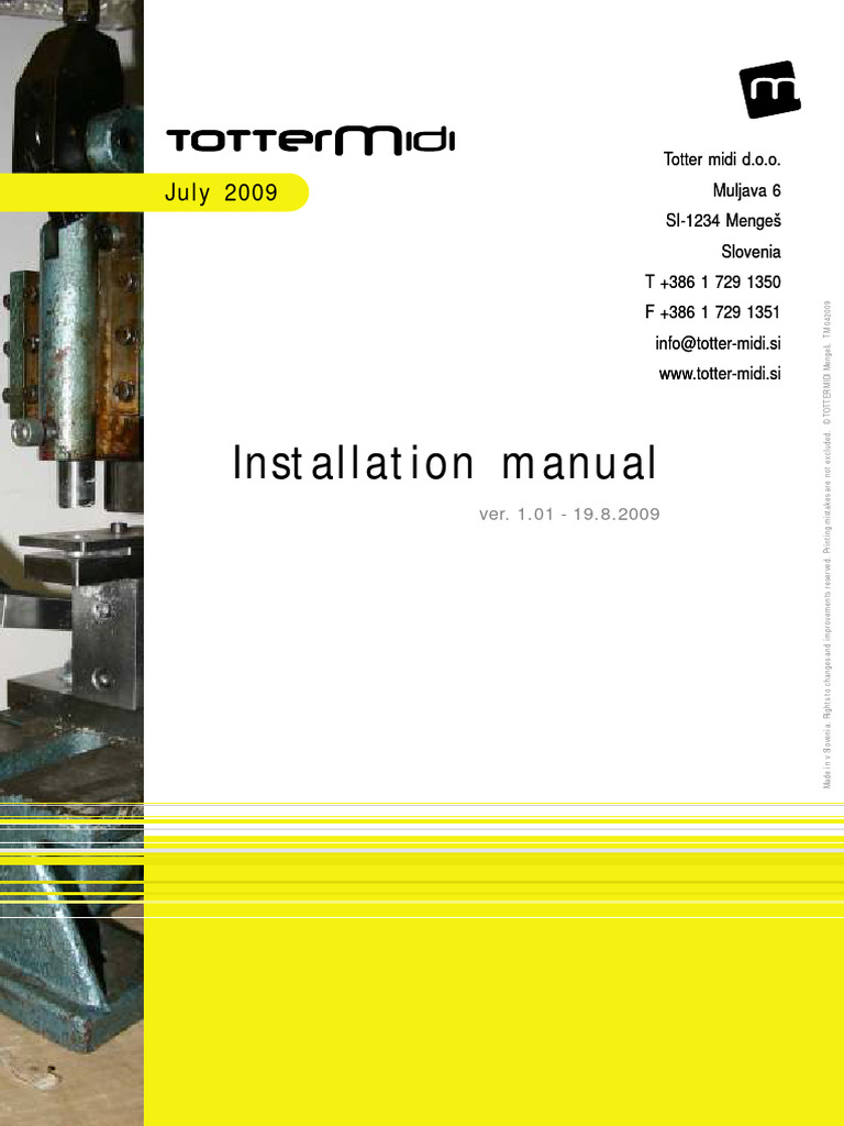 TOTTER MIDI Installation Manual | PDF | Accordion | Printed Circuit Board