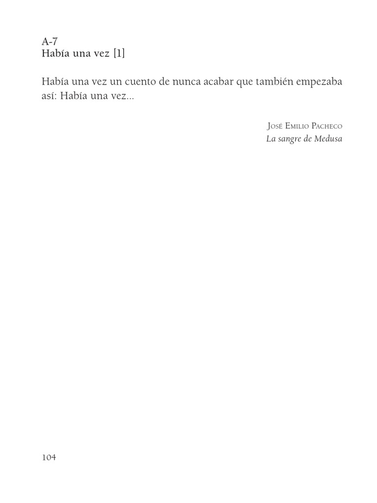 A-7 Había Una Vez (1) Había Una Vez Un Cuento de Nunca Acabar Que ...