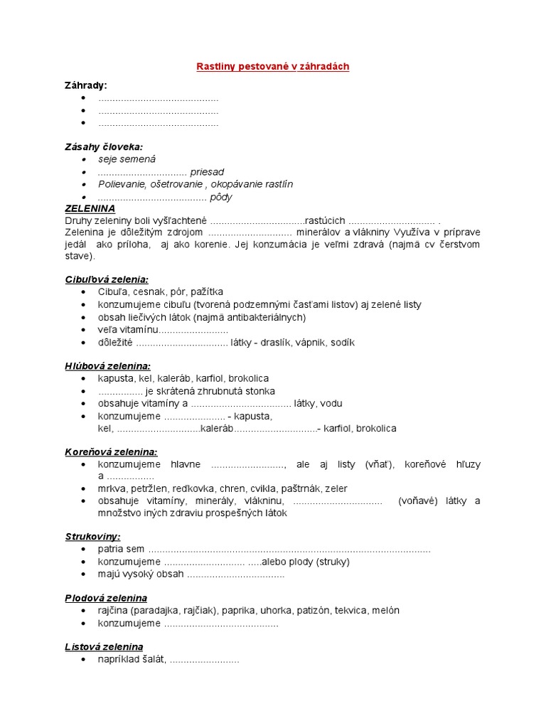 Rastliny Pestované V Záhradách | PDF