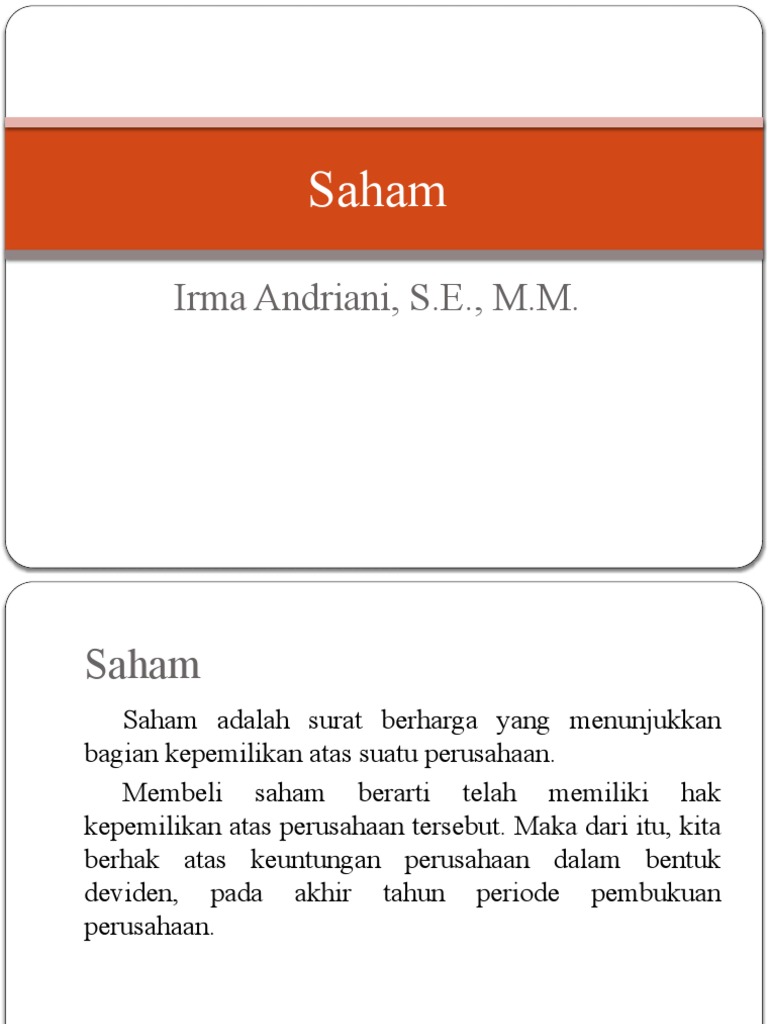 Saham | PDF