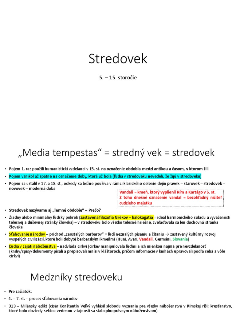 Stredovek | PDF
