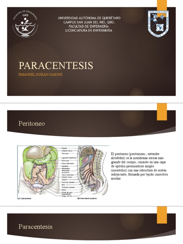 PARACENTESIS | PDF | Ciencias de la Salud | Especialidades Medicas
