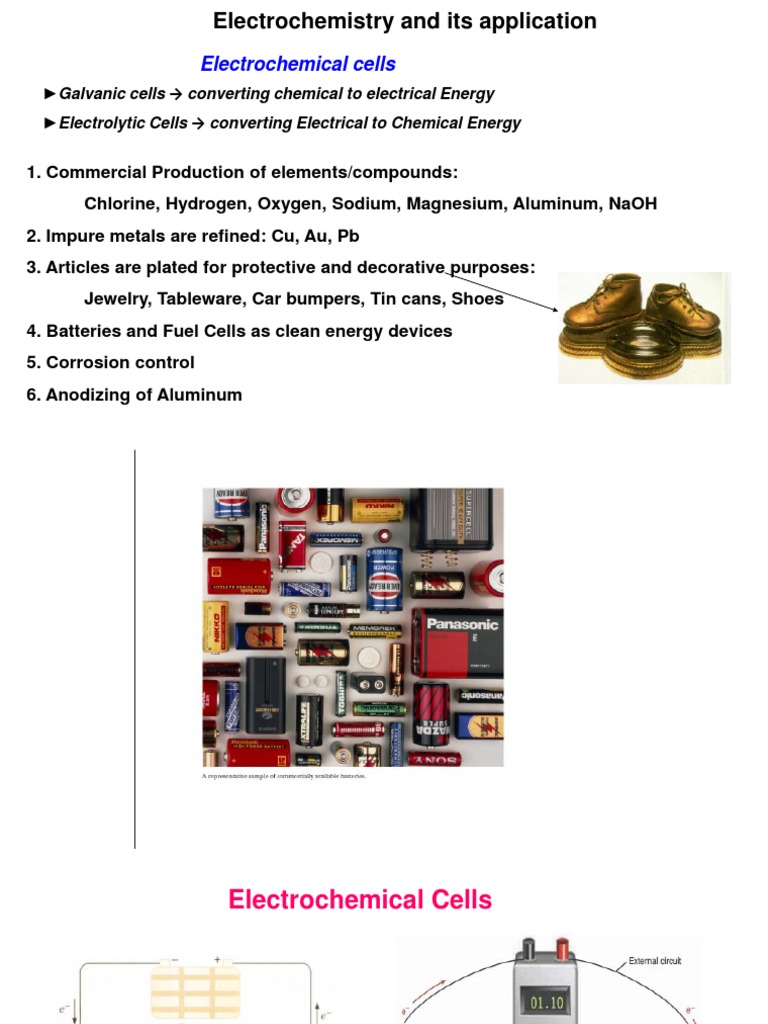 Electrochemistry and its applications | PDF | Redox | Electrochemistry