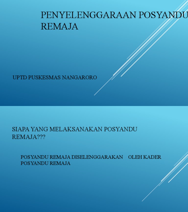 Materi Pembentukan Posyandu Remaja Pdf 
