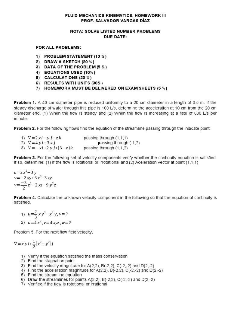 Homework Kinematics | PDF