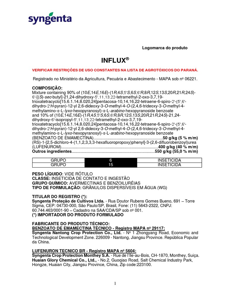 Influx | PDF | Inseticida