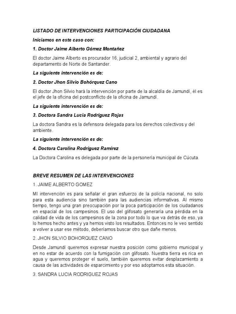 INTERVENCIONES | PDF