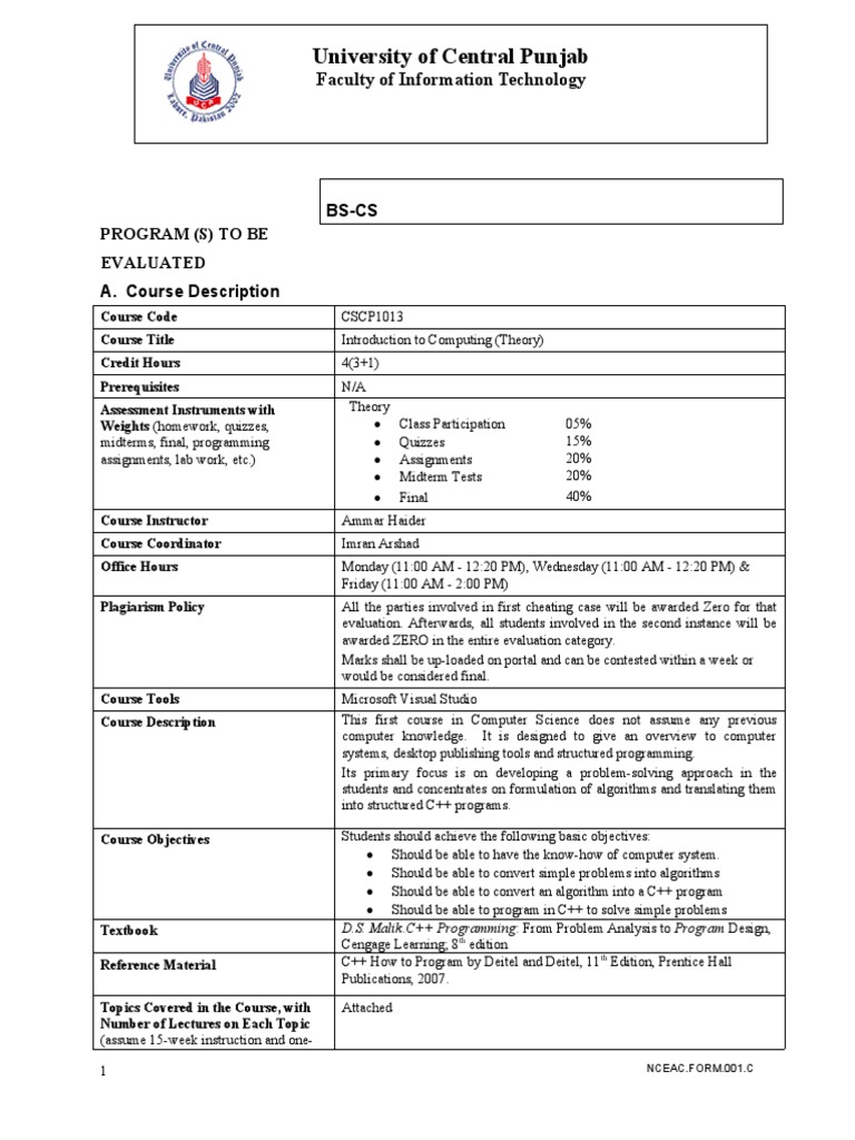 CSCP1013 Introduction To Computing Theory | PDF | Array Data Structure ...