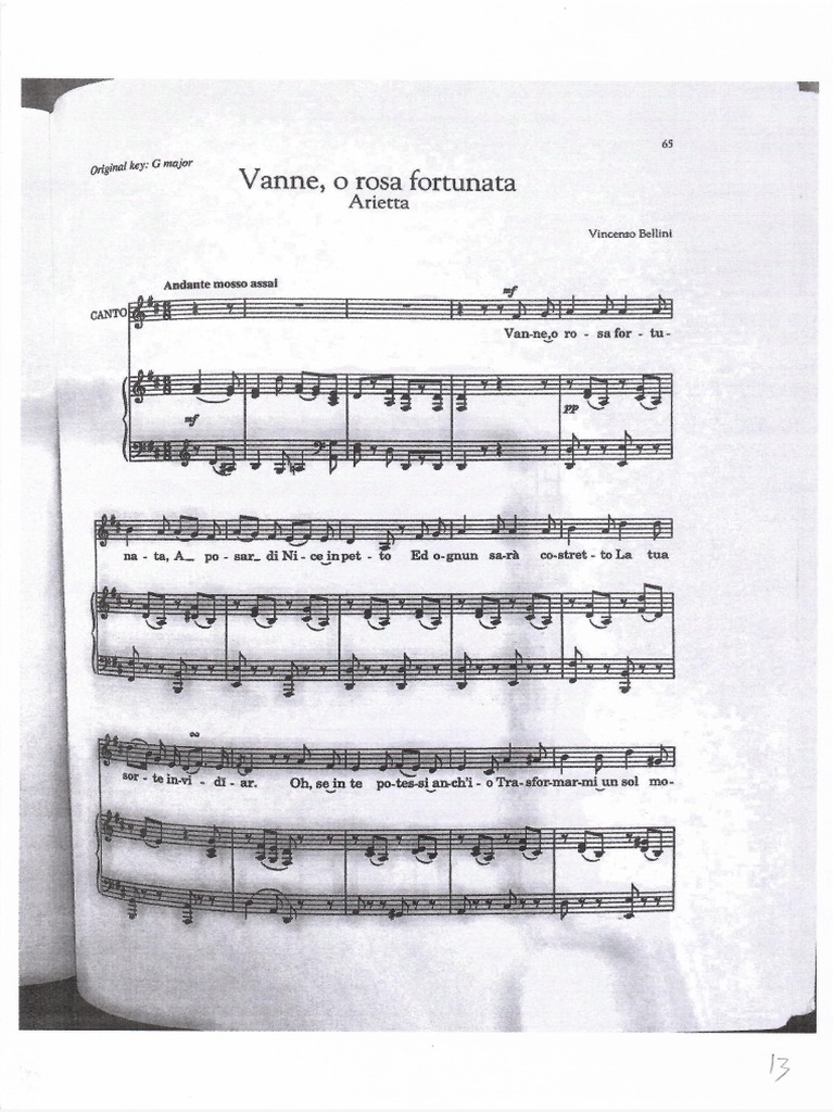 Vanne, O Rosa Fortunata | PDF