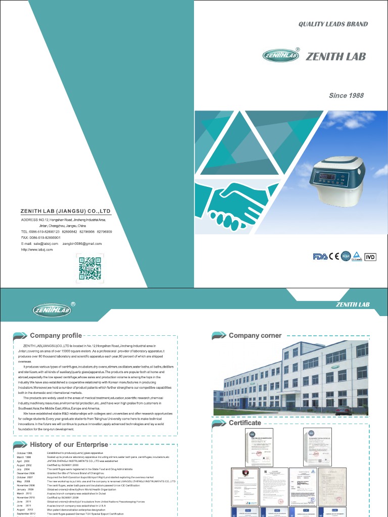 2019 ZENITH Catalog | PDF | Centrifuge | Electricity