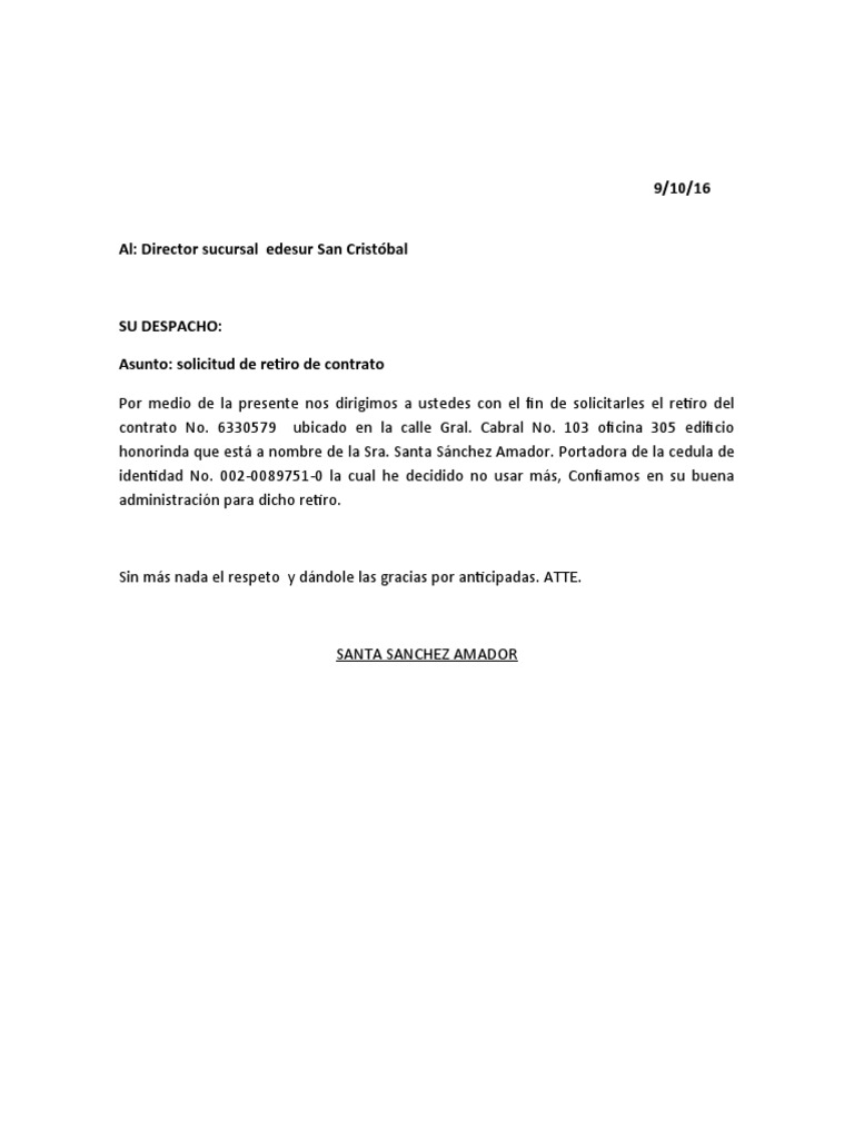Carta Edesur | PDF