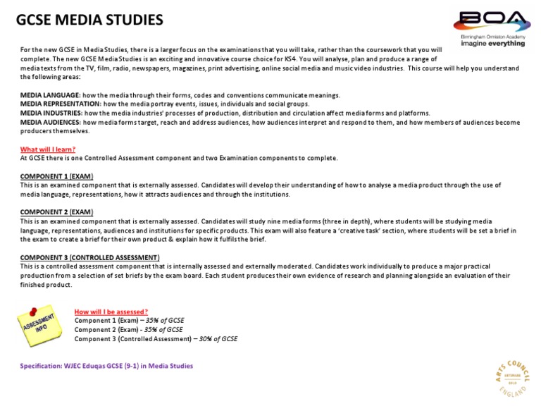 KS4 GCSE Media Studies Course Outline 2019.173549699 | PDF